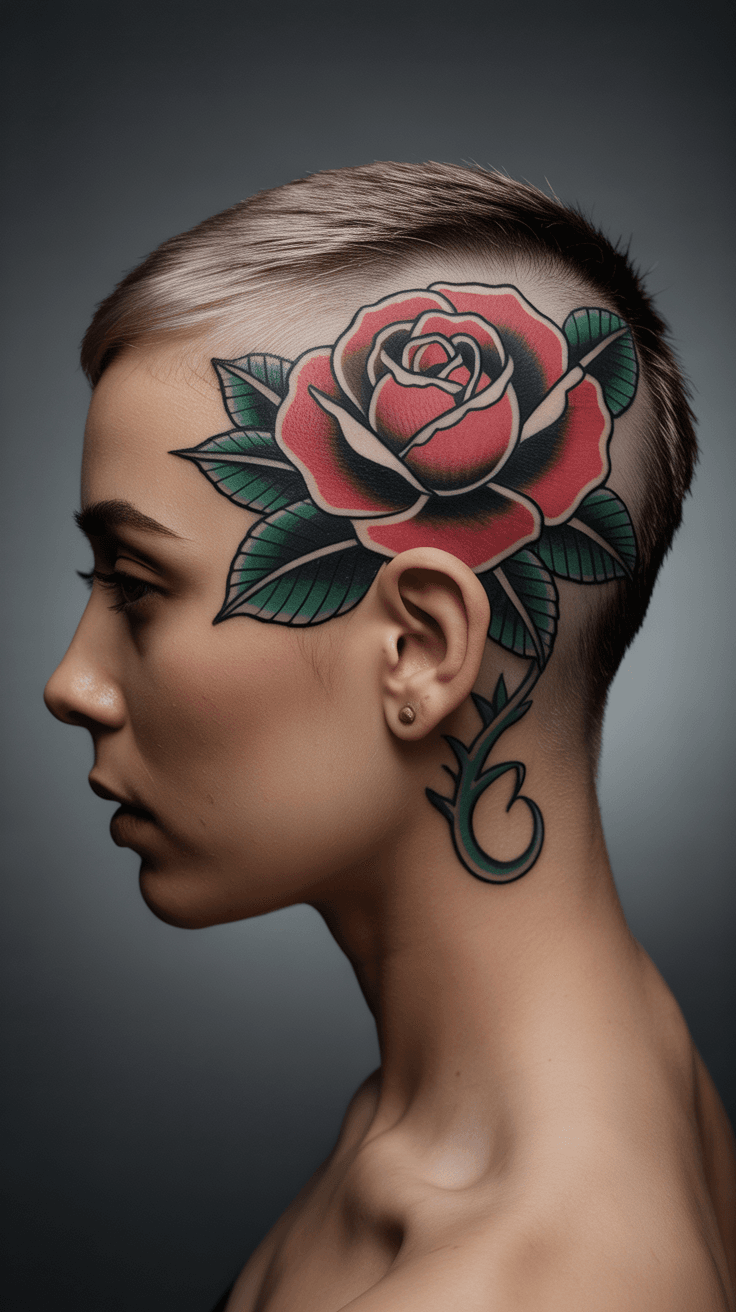 25 Badass & Beautiful Head Tattoo Ideas for Women: From Delicate to ...