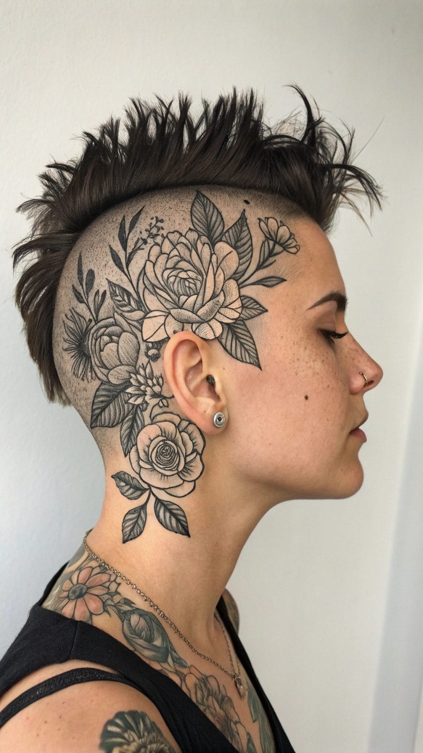 25 Badass & Beautiful Head Tattoo Ideas for Women: From Delicate to ...