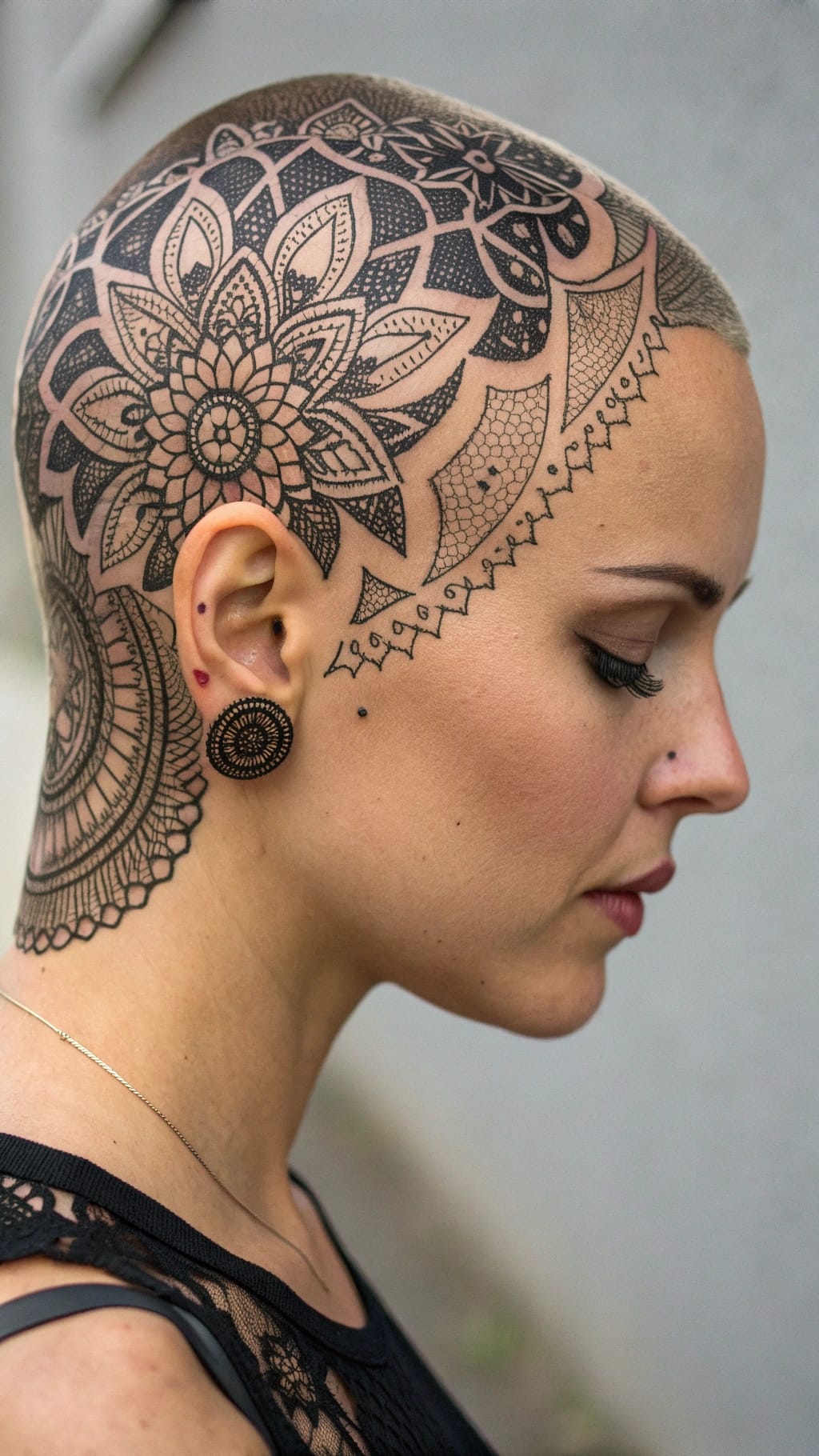 25 Badass & Beautiful Head Tattoo Ideas for Women: From Delicate to ...