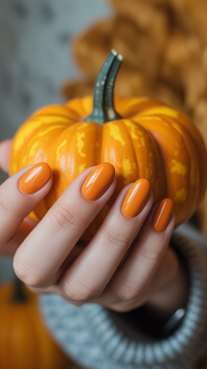 30 Stunning Orange Fall Nails to Spice Up Your Autumn Look - Faculty of ...