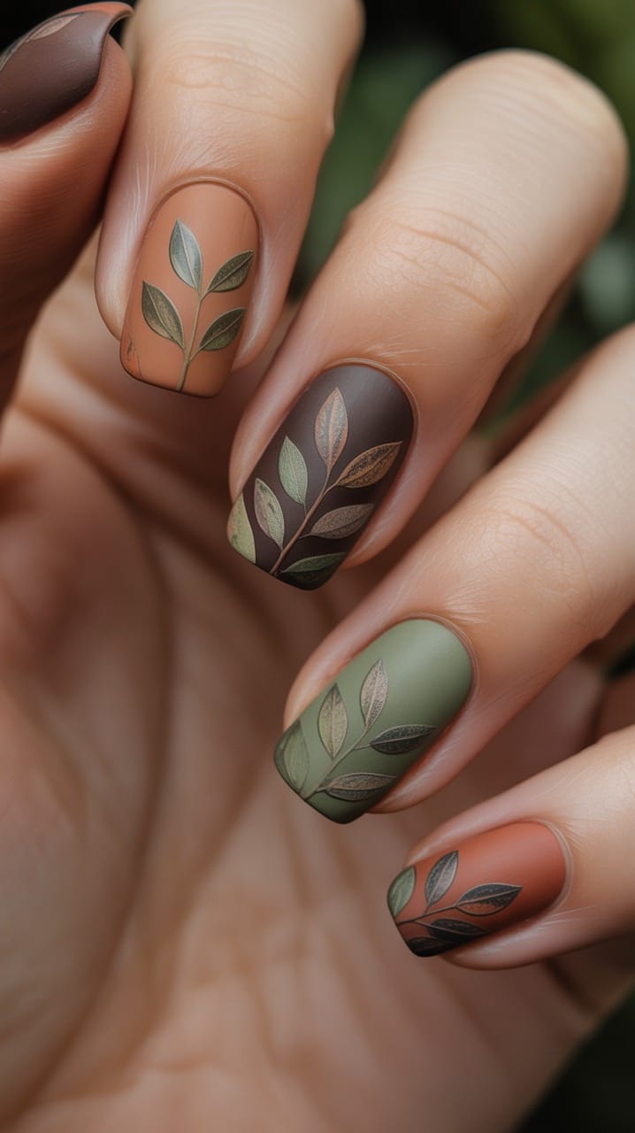 20+ Stunning Fall Nail Designs That Feature Leaves - Faculty of Fashion
