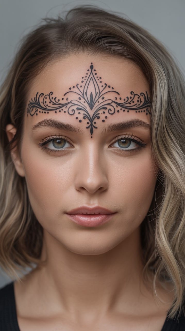 15 Unique Forehead Tattoos for Women – Symbolic & Beautiful Art ...