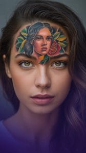 15 Unique Forehead Tattoos for Women – Symbolic & Beautiful Art ...