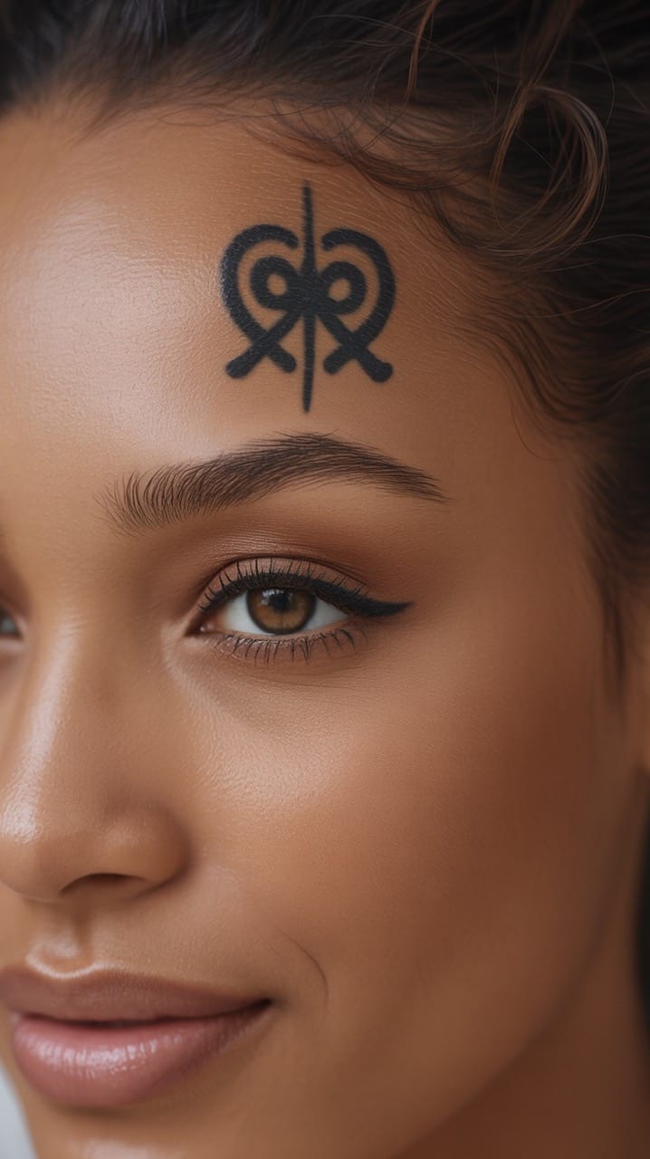 15 Unique Forehead Tattoos for Women – Symbolic & Beautiful Art ...